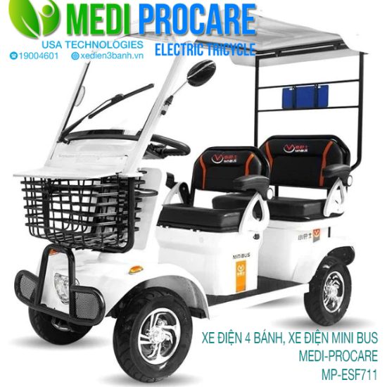 Xe điện 4 bánh có mái che, xe điện mini bus, giá rẻ MEDI-PROCARE MP ...