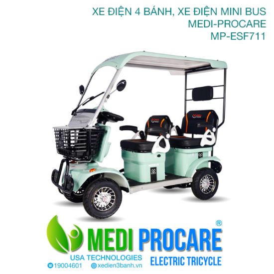 Xe điện 4 bánh có mái che, xe điện mini bus, giá rẻ MEDI-PROCARE MP ...