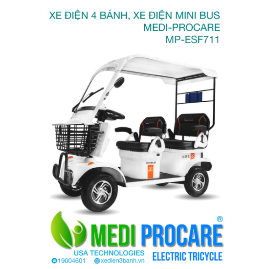 Xe điện 4 bánh có mái che, xe điện mini bus, giá rẻ MEDI-PROCARE MP ...