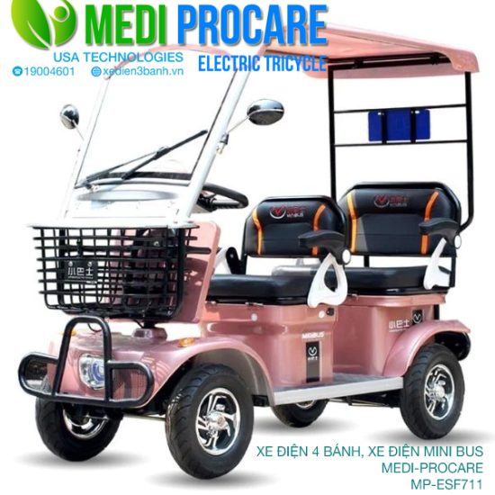 Xe điện 4 bánh có mái che, xe điện mini bus, giá rẻ MEDI-PROCARE MP ...