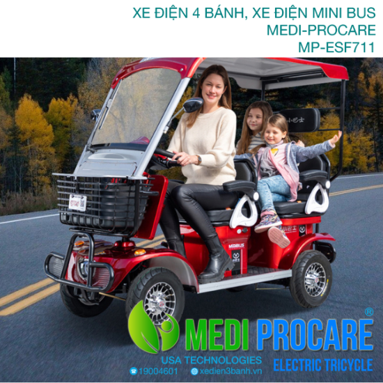 Xe điện 4 bánh có mái che, xe điện mini bus, giá rẻ MEDI-PROCARE MP ...