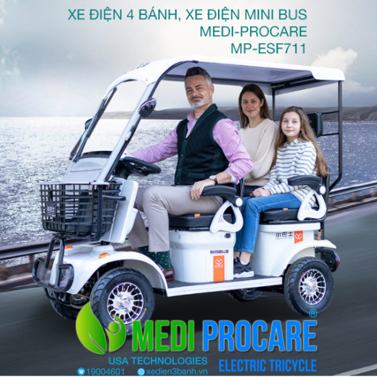 Xe điện 4 bánh có mái che, xe điện mini bus, giá rẻ MEDI-PROCARE MP ...